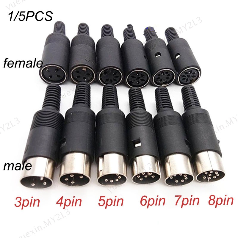 DIN 3pin 4pin 5pin 6pin 7pin 8 Pin Male Female Plug Socket Jack Solder ...