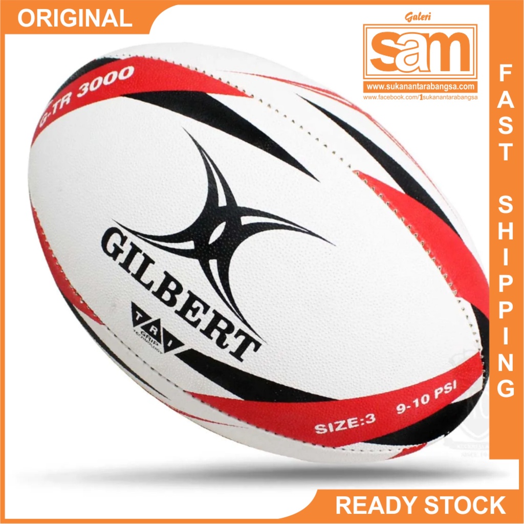 GILBERT GTR3000 Rugby Ball MSSM BOLA RAGBI TRAINING SPEC | Shopee Malaysia