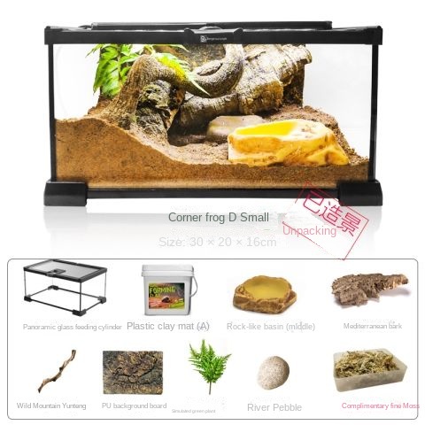 Ready Stock Pet Horned Frog Landscaping Glass Breeding Tank Ecological ...