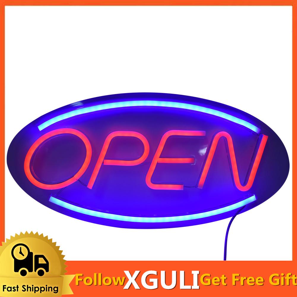Xguli Neon Light Red And Blue USB Power OPEN Sign Lights For Commercial ...