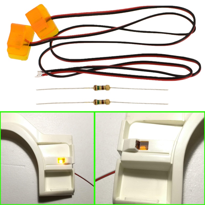 LED Simulation Turn Yellow Lamp Side Lights for 1/14 Tamiya RC Truck Car Scania R730 R620 R470 ...