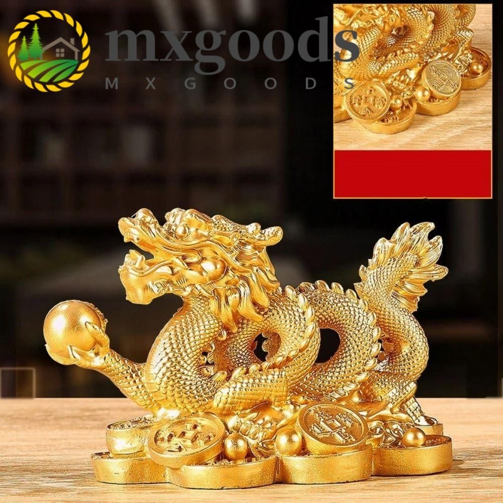 MXGOODS Chinese Money Dragon Statuette, Money Figurines Auspicious ...