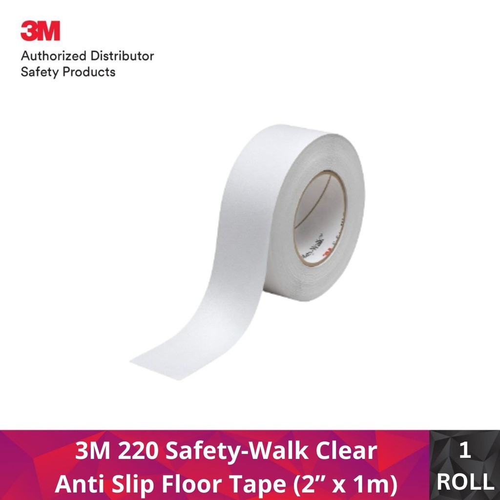 3M™ 220 Safety-Walk Clear Anti Slip Floor Tape (2” x 1m) | Shopee Malaysia