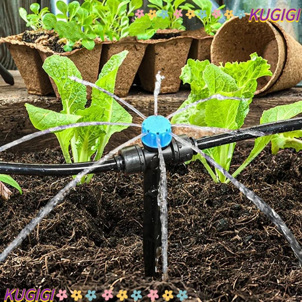 KUGIGI 5pcs Dripper Sprinkler, 8 Hole Spiked Irrigation Nozzle ...