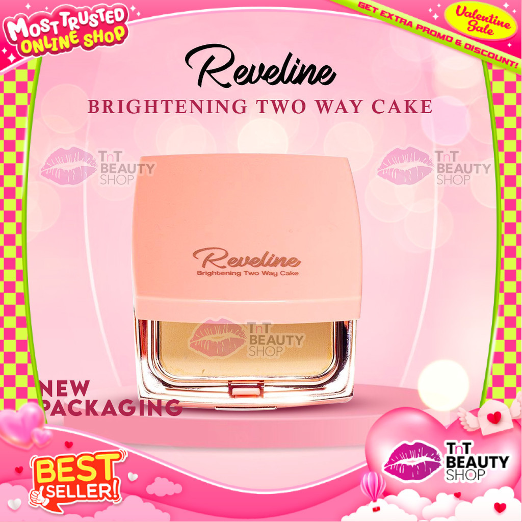 Reveline Brightening Two Way Cake - Pressed Powder | Tnt Beauty Shop | Shopee Malaysia