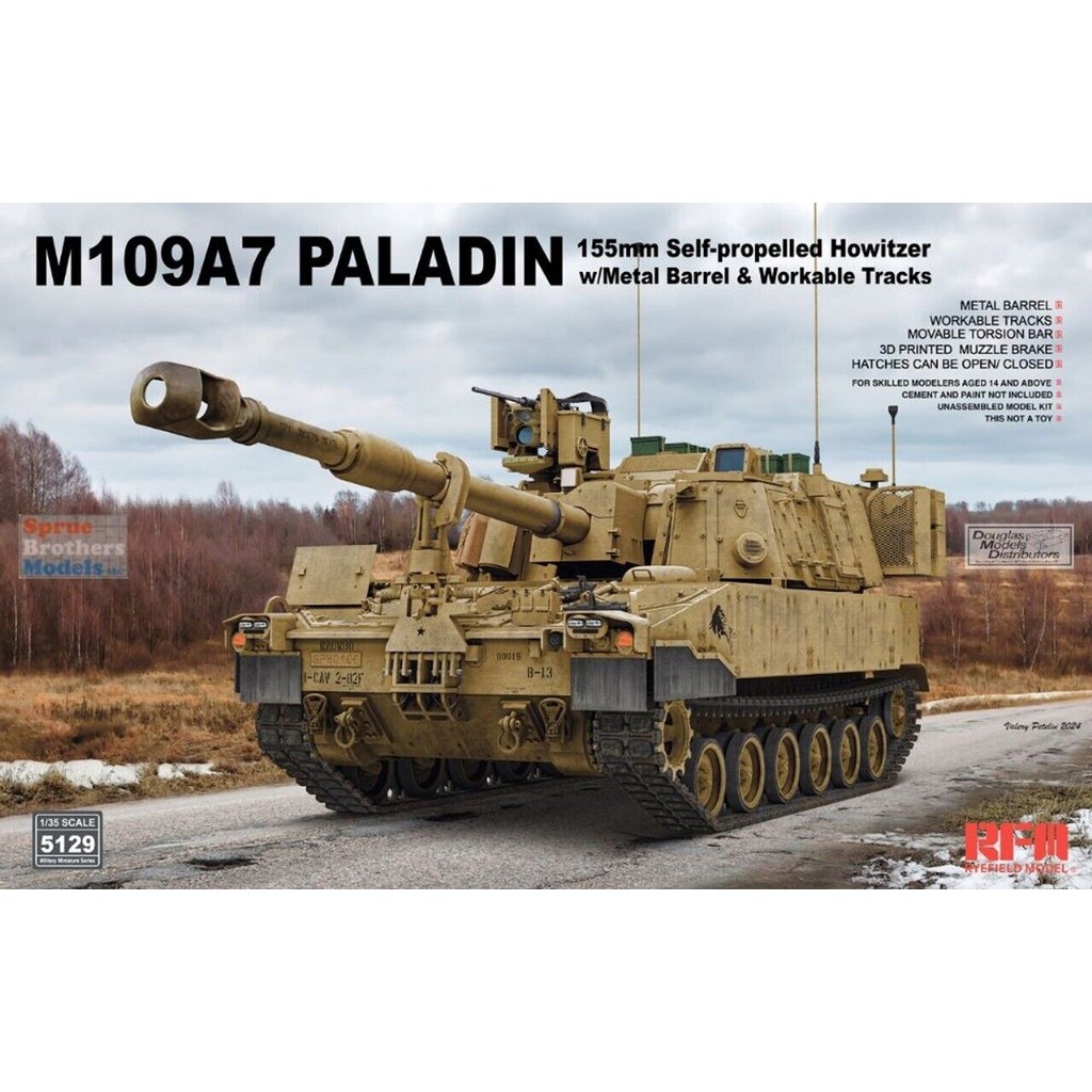 Ryefield Model RM-5129 - 1:35 M109A7 Paladin 155mm Self-propelled Howitzer Model | Shopee Malaysia