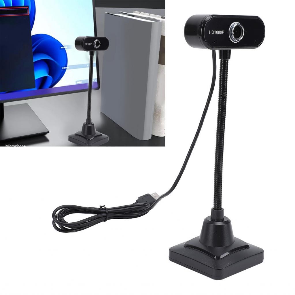 Tominihouse 1080P Webcam with 3 Meter Noise Reduction Microphone Wide ...