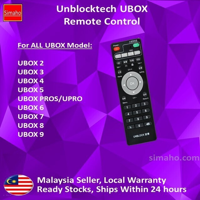 Unblocktech Remote Control suitable for ALL Type of UBOX TVBOX 安博遥控 ...