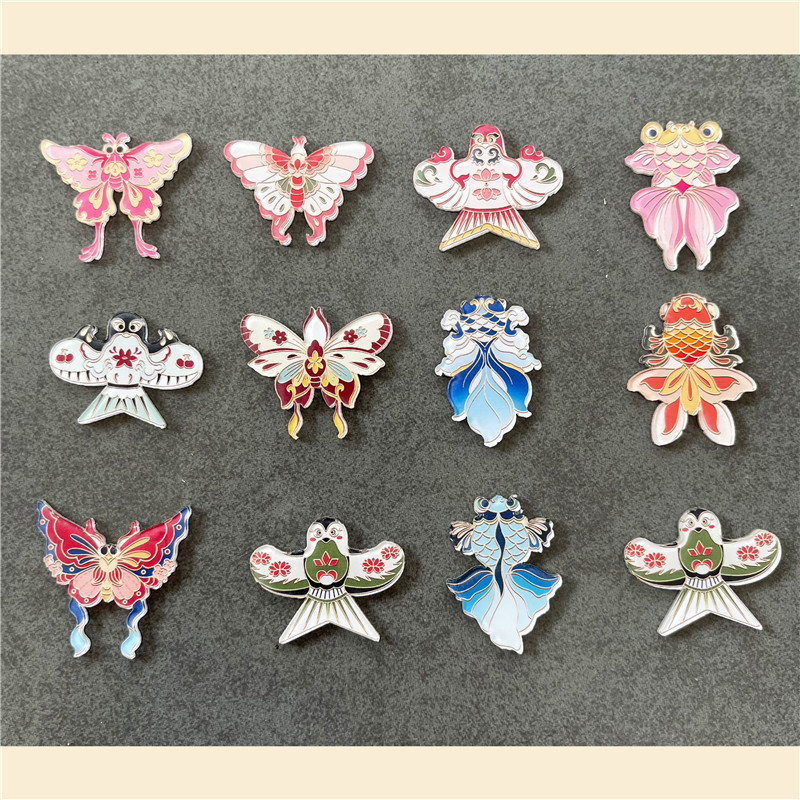 Kite Butterfly Cute Goldfish Refrigerator Stickers Fish Leap Dragon ...