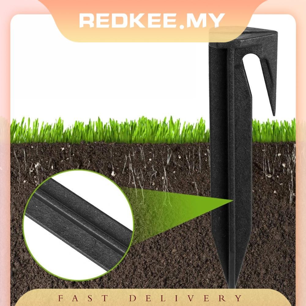 [Redkee.my] 100pcs Ground Spikes Fixing Pins Garden Lawn Mower Peg for ...