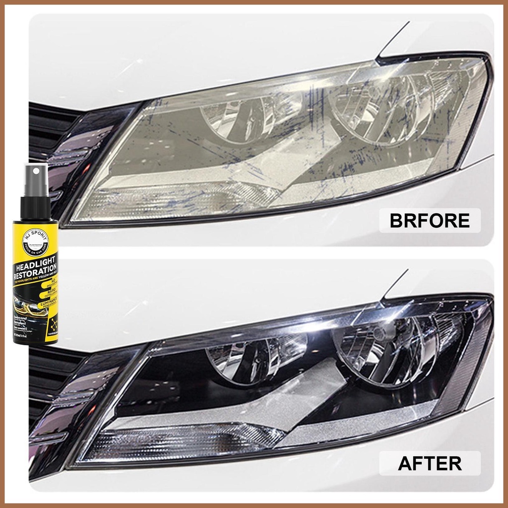 Headlight Coating Liquid Car Light Cleaner Polisher Long Lasting and UV ...