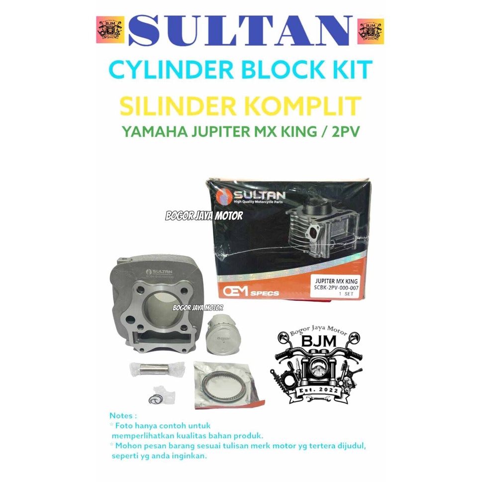 1set SULTAN CYLINDER Complete MOTOR YAMAHA JUPITER MX KING/2PV CYLINDER ...
