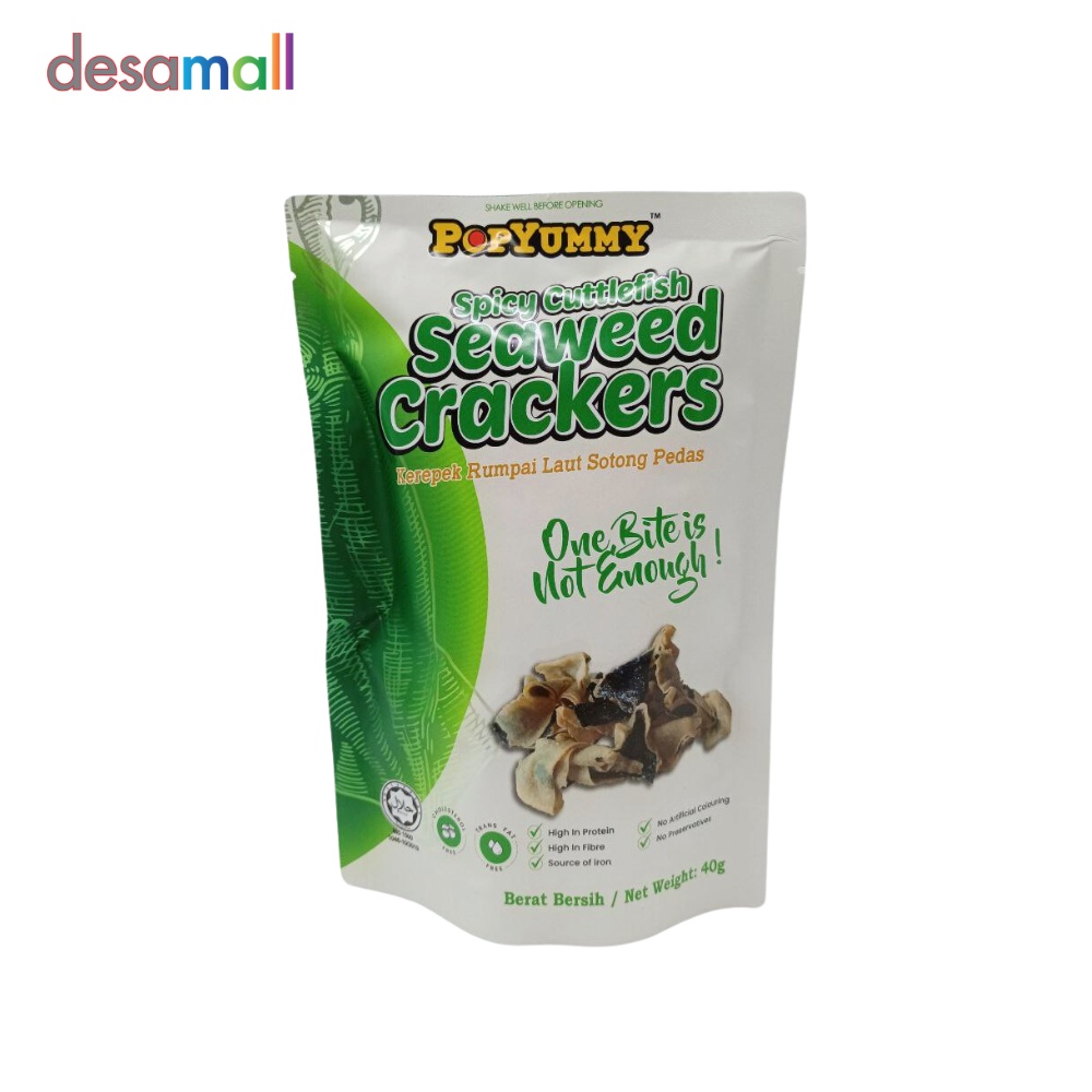 POPYUMMY Spicy Cuttlefish Seaweed Crackers (40g) | Shopee Malaysia