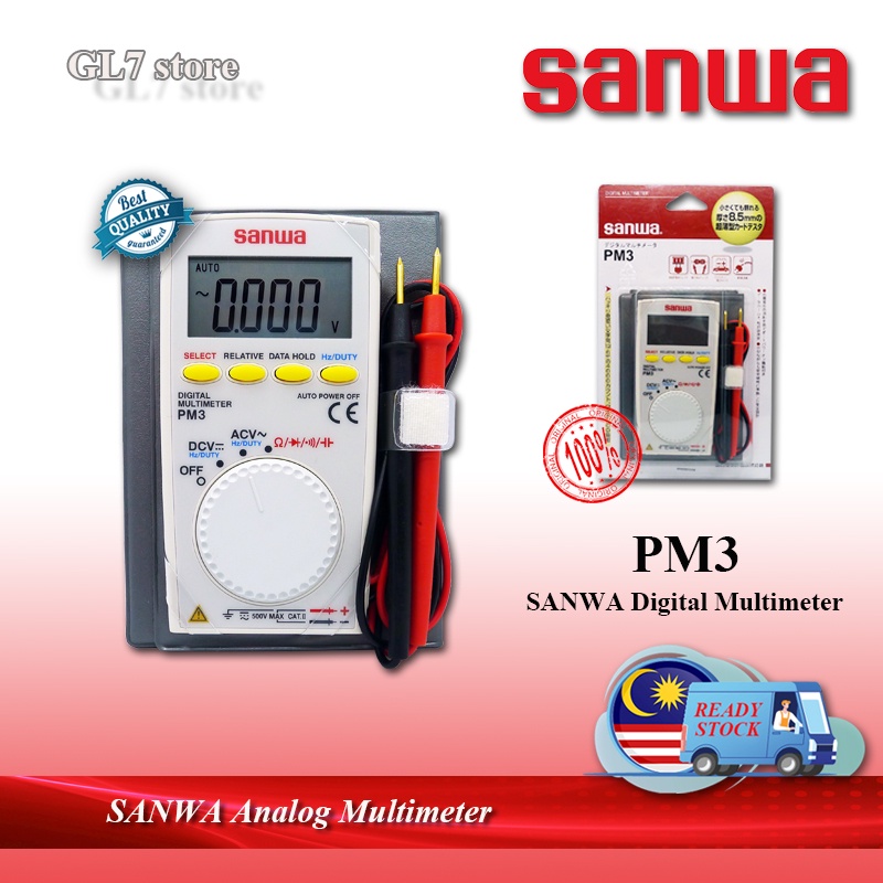 ORIGINAL SANWA PM3 DIGITAL MULTIMETER PM-3 SANWA POCKET SIZE MULTIMETER SANWA PM3 (100% ...