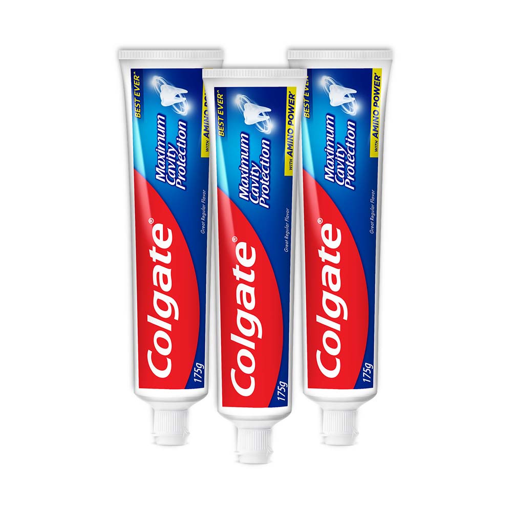 Colgate Maximum Cavity Protection GRF(Blue) Toothpaste 175g x 3 ...
