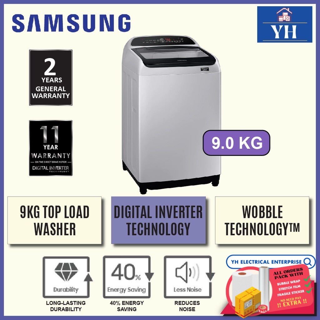 Samsung 9KG Digital Inverter with Wobble Technology Top Load Automatic ...