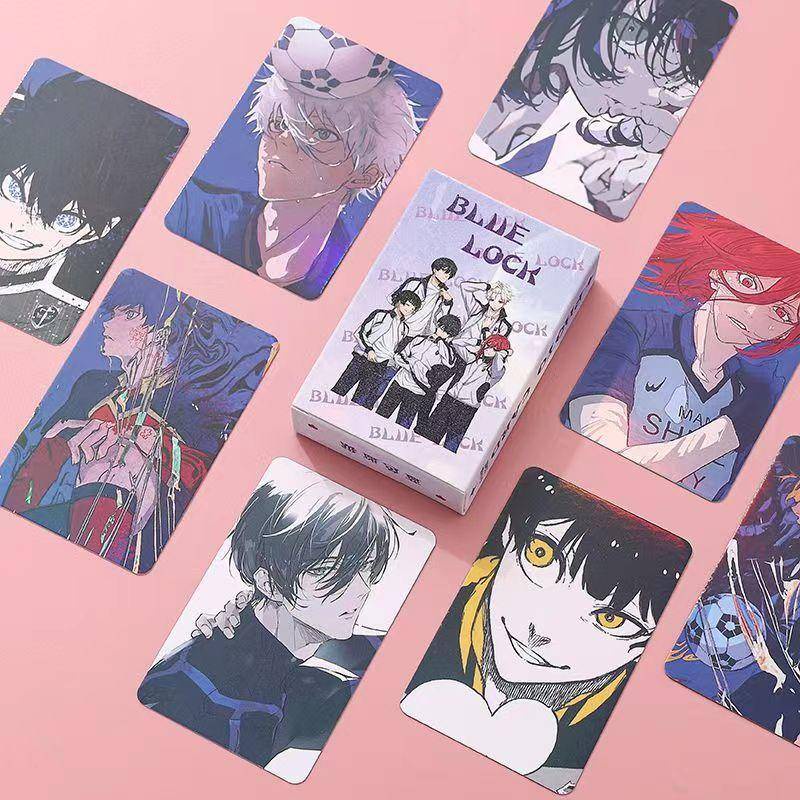50Pcs/lot Anime Blue Lock Laser Cards Isagi Yoichi Bachira Meguru Hyoma ...
