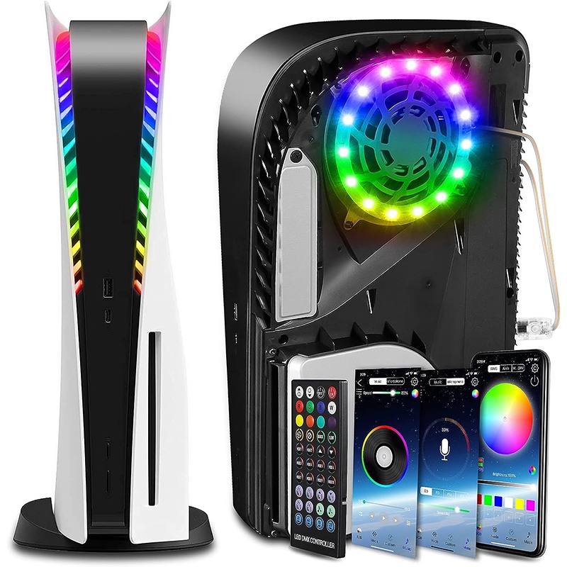 RGB LED Light Strip Kit for PS5 and PS5 Slim & PS5 Pro Console, Game ...