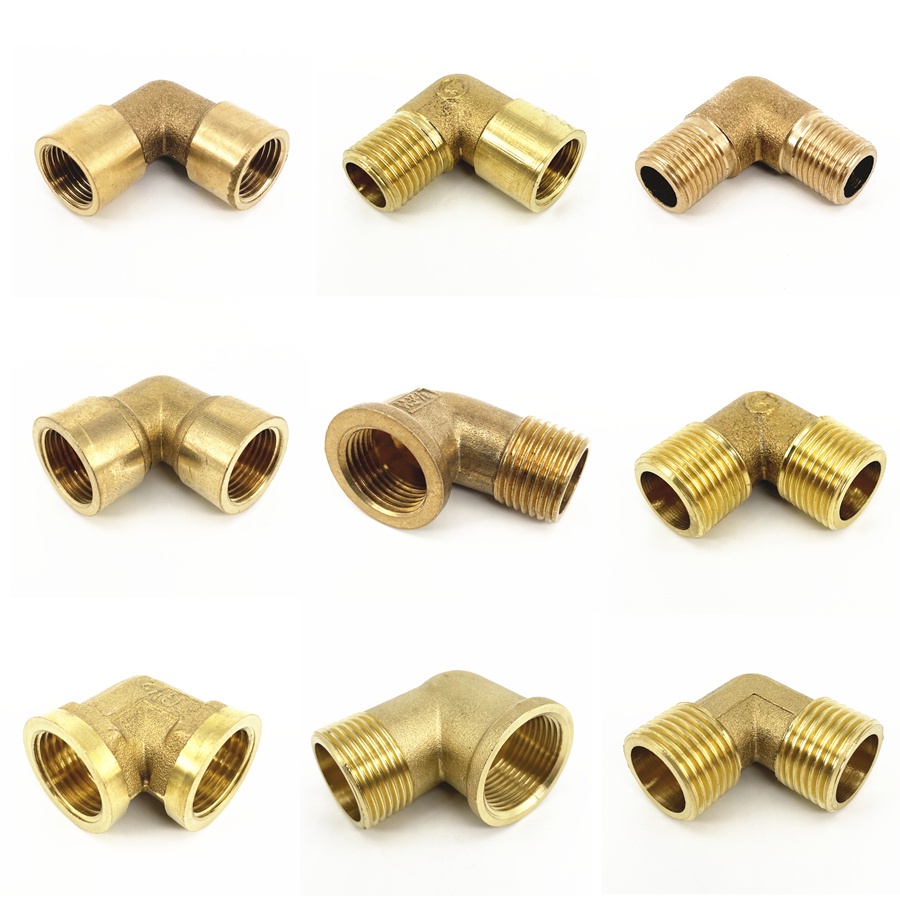 1/8" 1/4" 3/8" 1/2" 3/4" Male Female Thread Brass Equal Elbow 90 Degree Brass Elbow Pipe ...