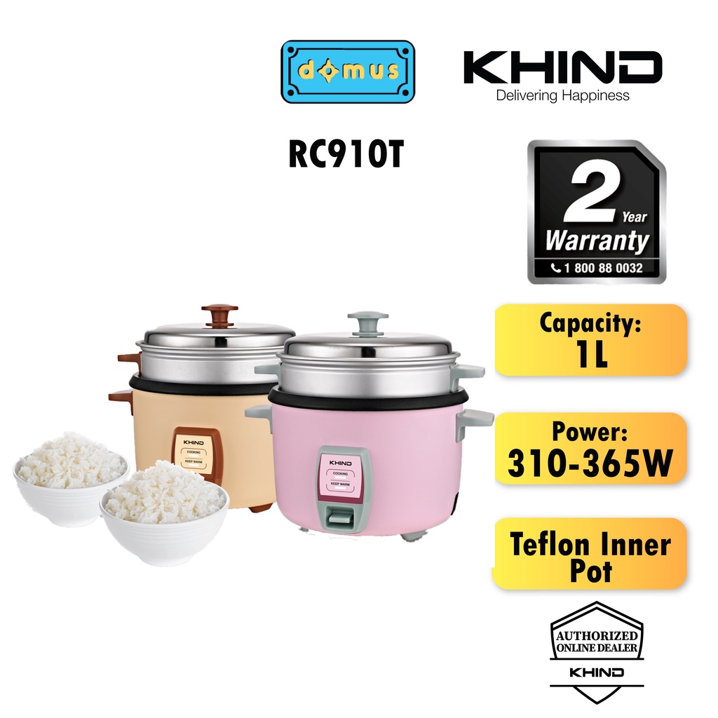 Khind Rice Cooker (1.0L) RC910T (Random Color) | Shopee Malaysia