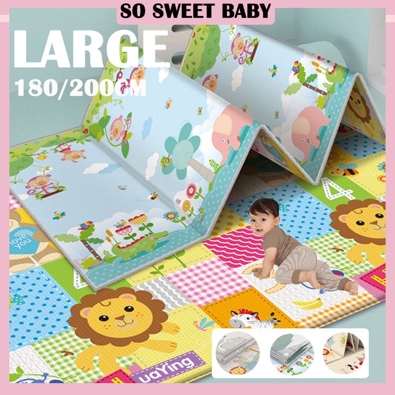 180/200cm Baby Mat Play Thick XPE Double Sided Playmat Crawling Pad ...