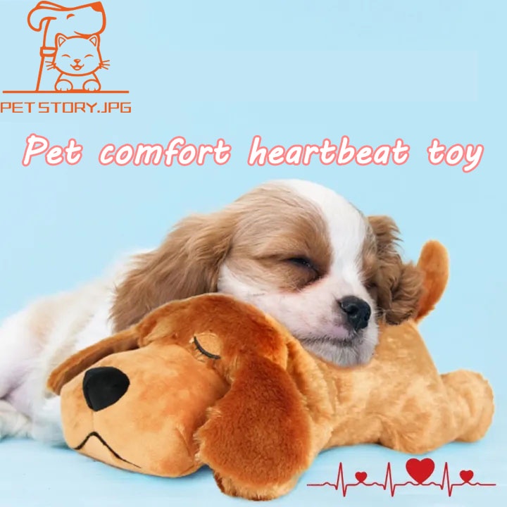 【Pet story】smart pet toy dog heartbeat plush toy comfortable dog toy ...