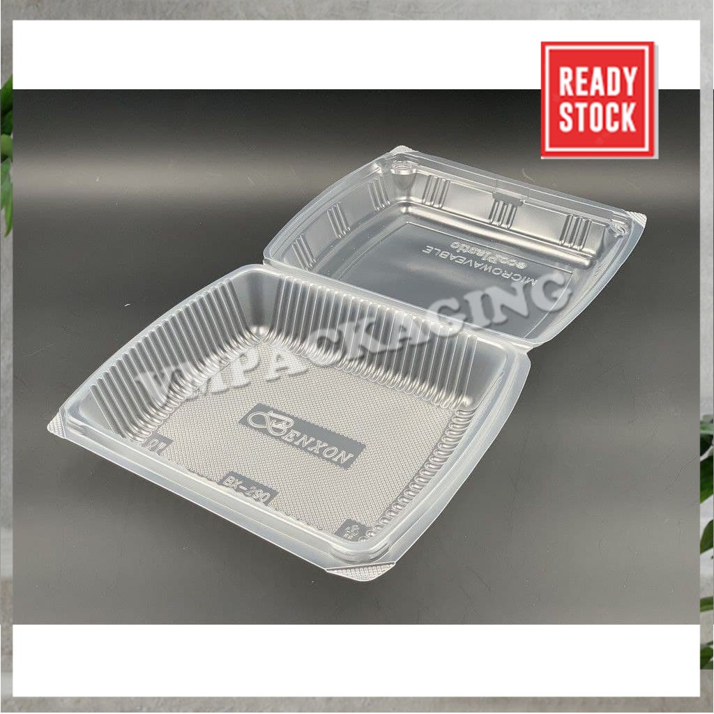 BENXON BX-290 Lunch Box [ 50pcs± ] B- Disposable PP Plastic Food Box ...