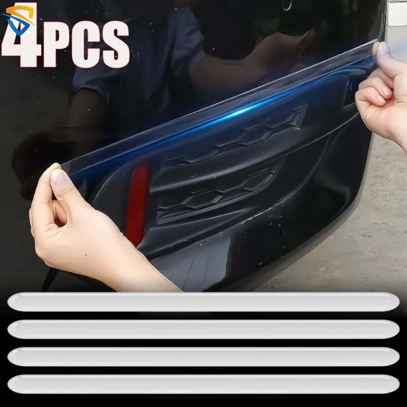 4Pcs Car Extended Bumper Door Edge Guards Protective Stickers ...
