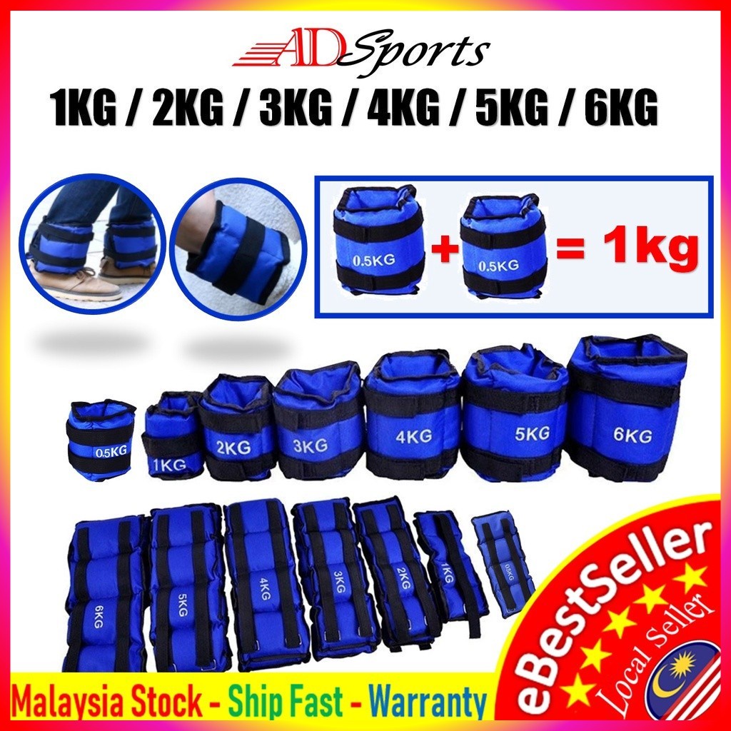 🚛LOW SHIPPING🚛3KG (1.5kg*2pcs) Ankle Weights Sand bag Wrist Arm Leg ...