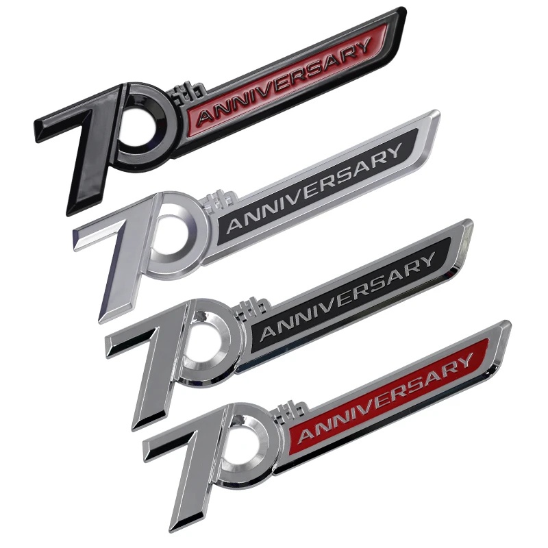 NEW 3d ABS 70th Logo Anniversary Car Fender Side Sticker Emblem for ...