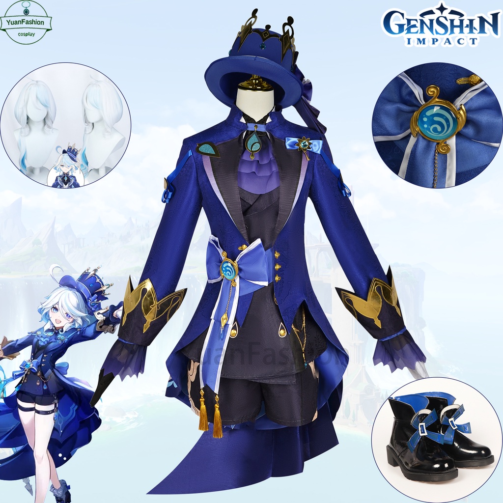 [Ready Stock] Genshin Impact cos clothing Focalors cosplay Furina ...