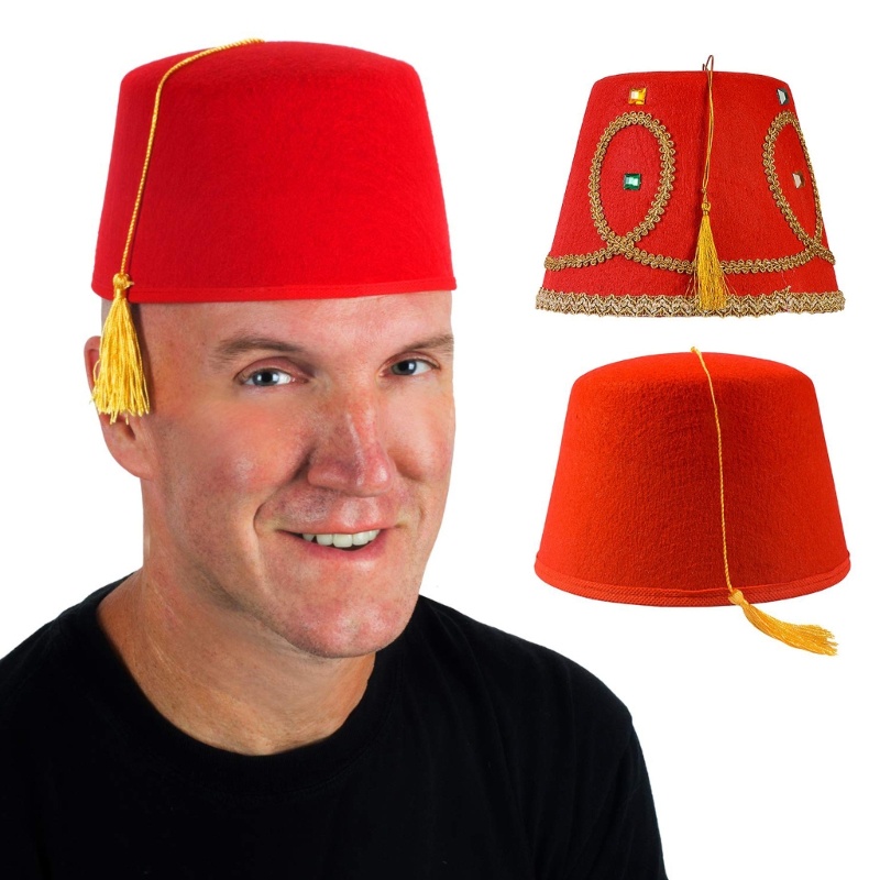 Fez Hat Moroccan Hat Modern Turkish Headpiece for Cultural Occasions ...