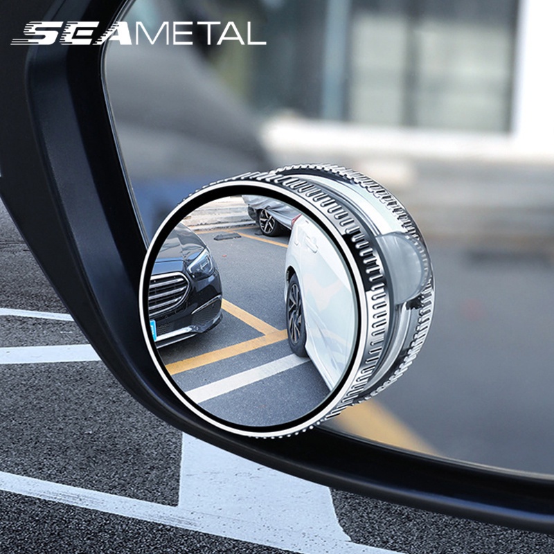 SEAMETAL 2Pcs Waterproof Rear View Mirror Full-vision Adjustable Blind ...