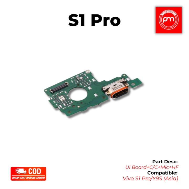 Ui Board Cas Connector Charger Connector Vivo S1 Pro Concas Board Y9S ...