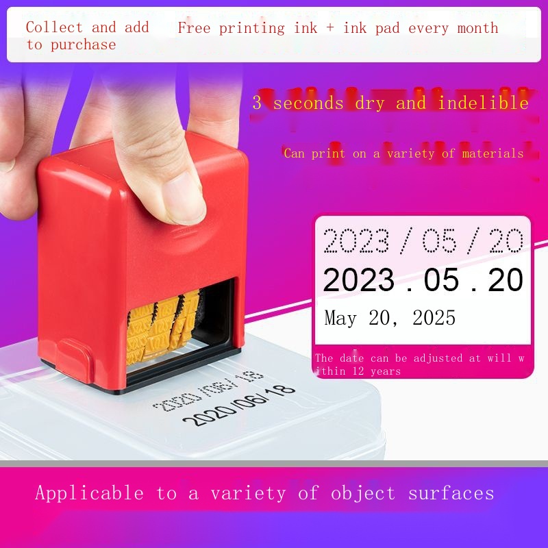 Small coder manually adjustable year month day return ink printing ...