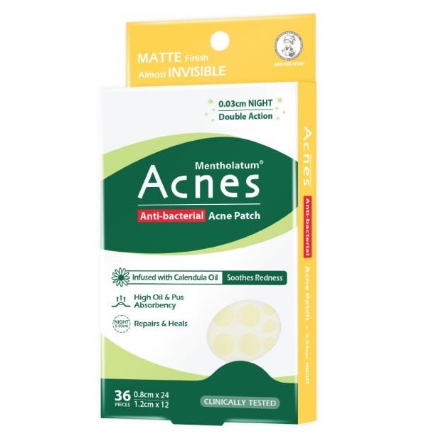 Mentholatum Acnes Anti-Bacterial Acne Patch Night ( 36s ) | Shopee Malaysia