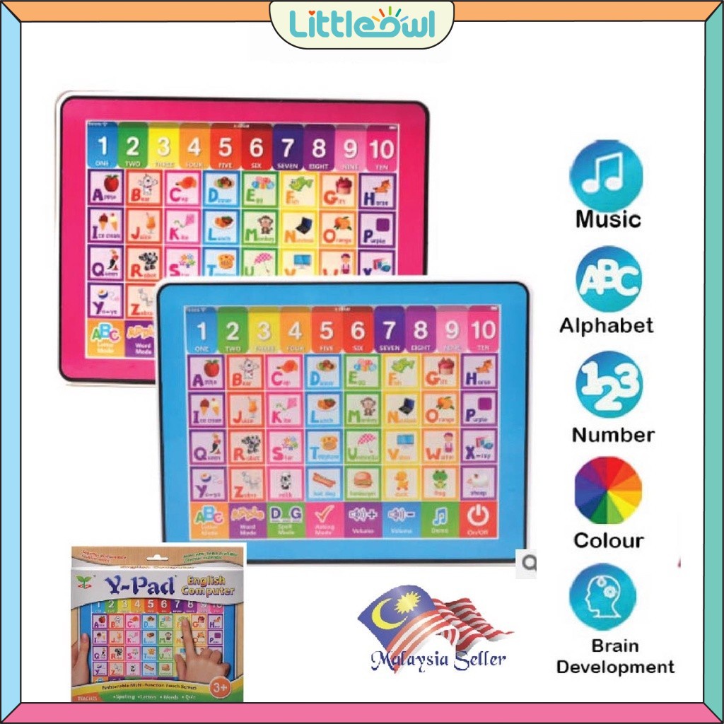 Kids Early Learning Mini Pad y-pad English Educational Mini Tablet Pad ...