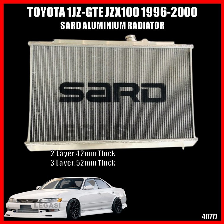 Toyota JZX100 96/09 ~ 00/10 1JZ-GTE SARD Aluminum Radiator | Shopee ...