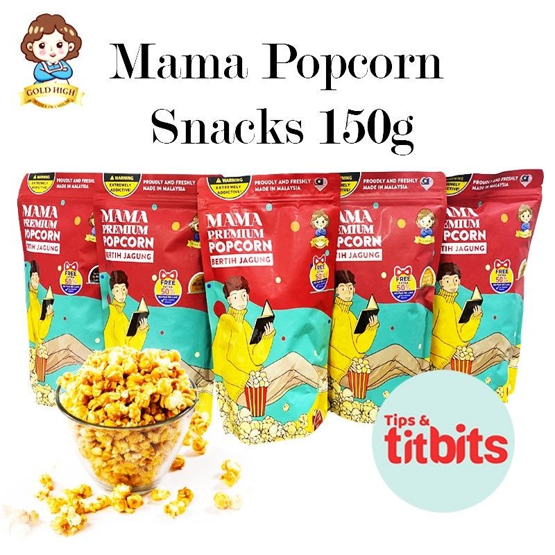 MAMA Premium Popcorn Snacks 150g [6 Flavour] Exp: 2024 June | Shopee ...