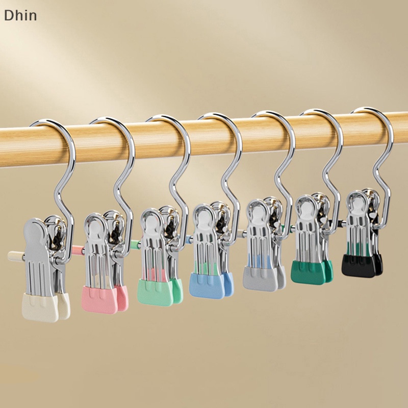 [Dhin] al Stainless Steel Metal Clothes Clips Clothes Pants Pants Clips ...