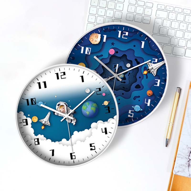 14 Inch Cute Cartoon Wall Clock Modern Fashion Personality Art Mute ...