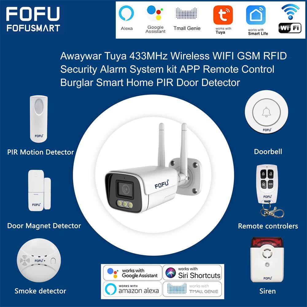 Wireless Home Security WIFI Alarm System Kit smart Tuya APP Control ...