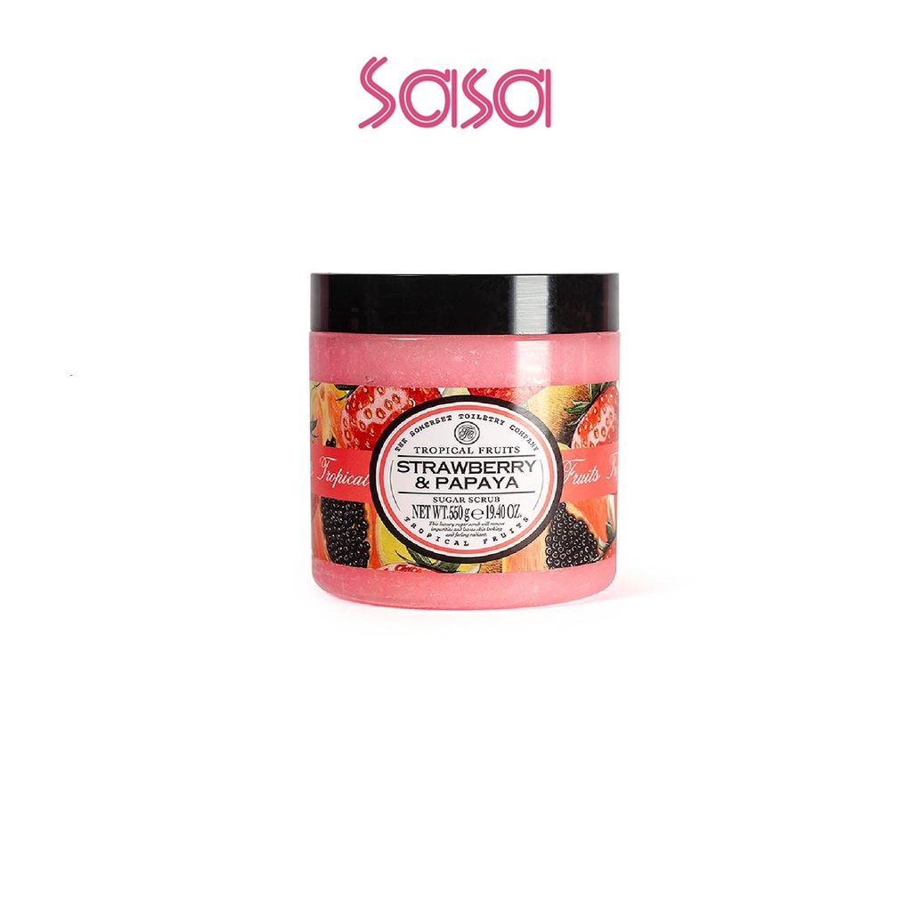 The Somerset Toiletry Tropical Fruits Scrub 550g Strwbry And Papaya