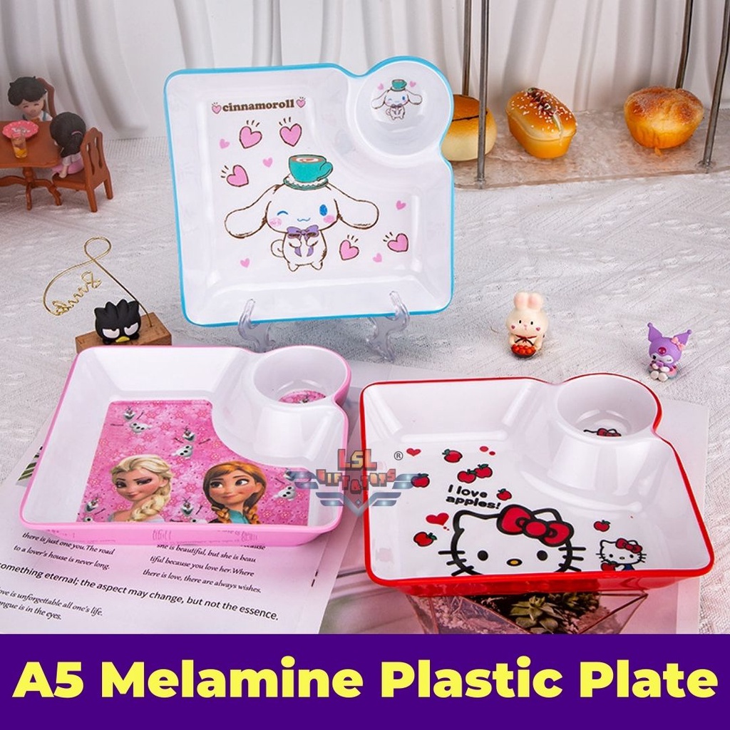 H-417 LSL GIFTS Melamine Plastic Plate Cartoon Hello Kitty Melody ...