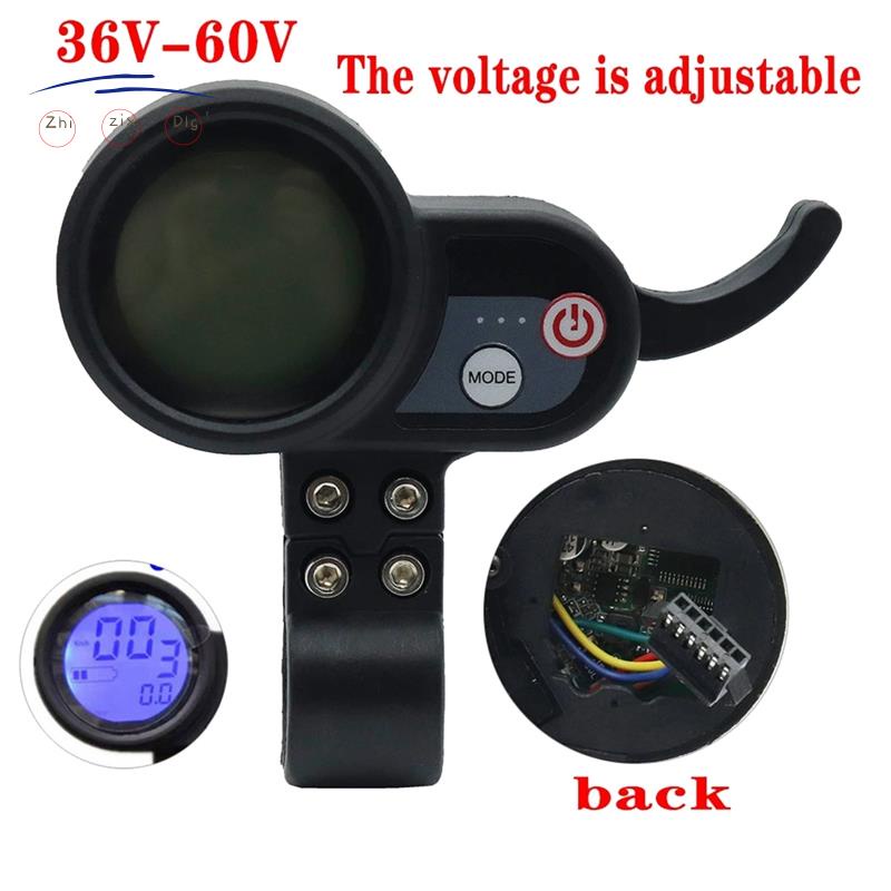 1 Piece 36V-60V LCD Display Dashboard E Scooter E Bike Meter Black ...