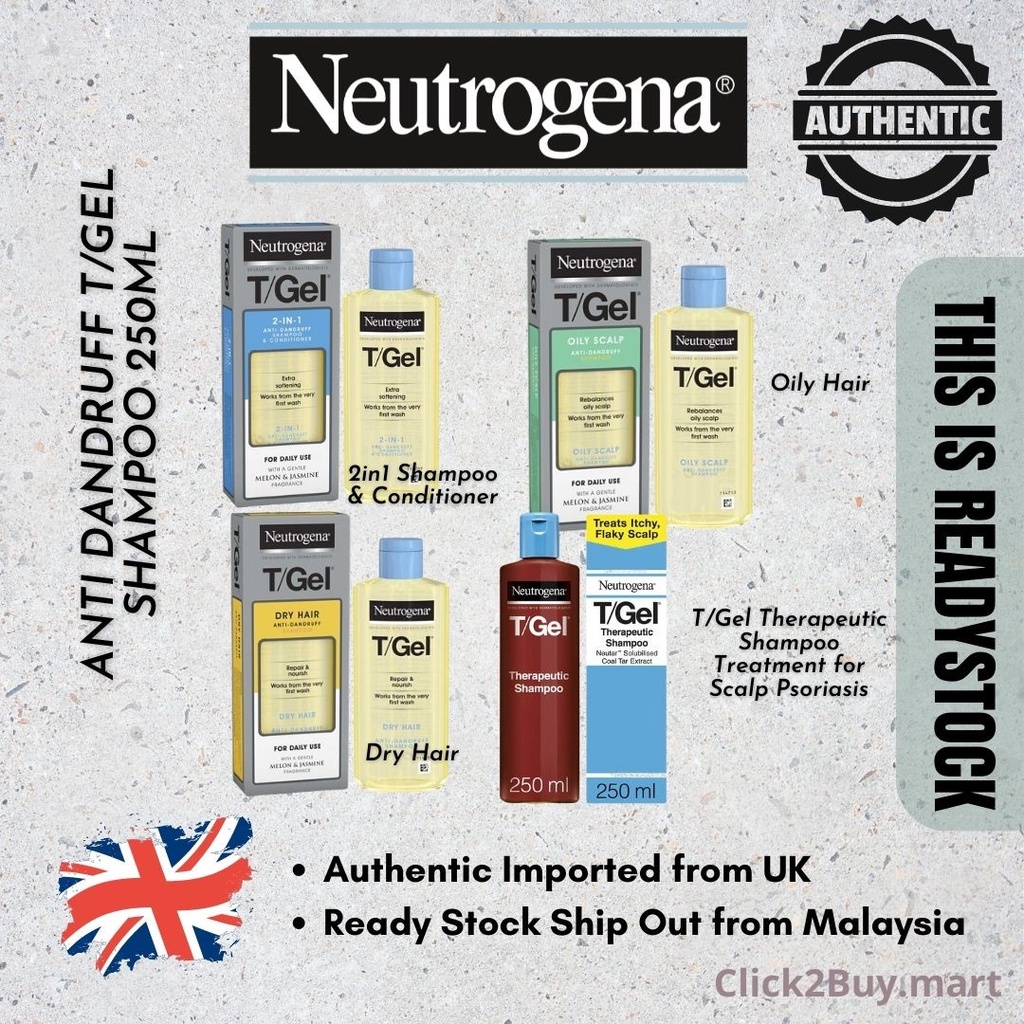 [Ready Stock] Neutrogena T/GEL Shampoo / Anti Dandruff Shampoo ...