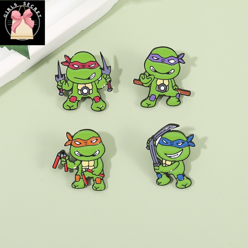 QQBpinsBeauty Cartoon Teenage Mutant Ninja Turtles Enamel Pins Funny ...