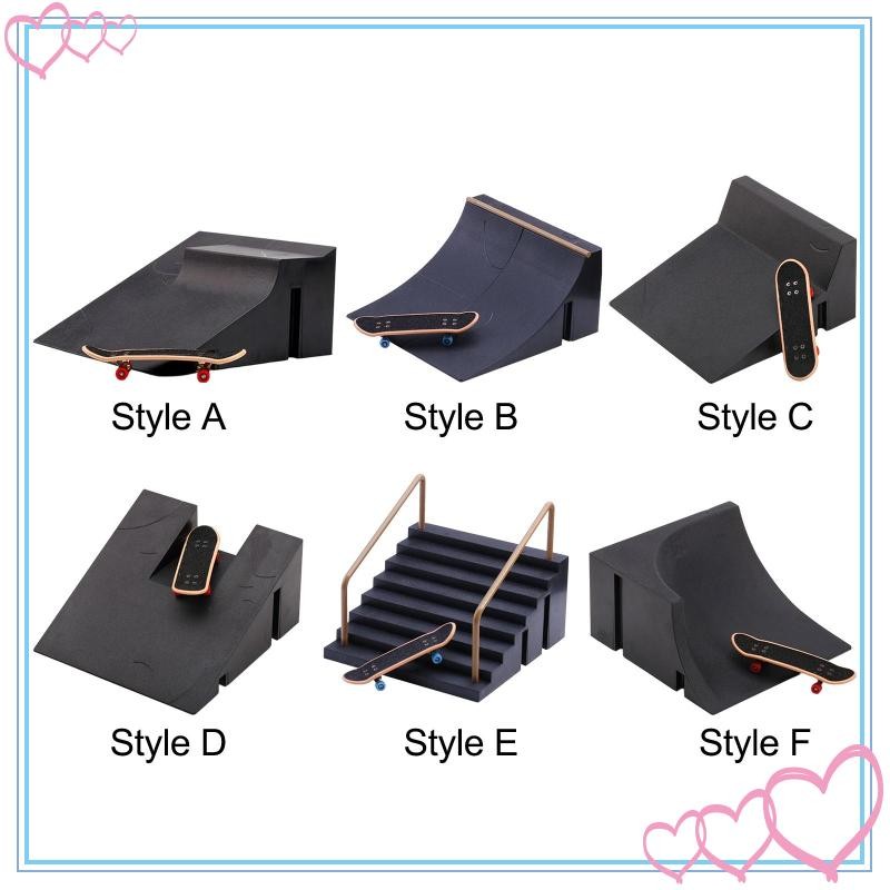 [meteorbdMY] Finger Skateboard Ramp Set Skate Ramp Park Kits Deck Ramp ...