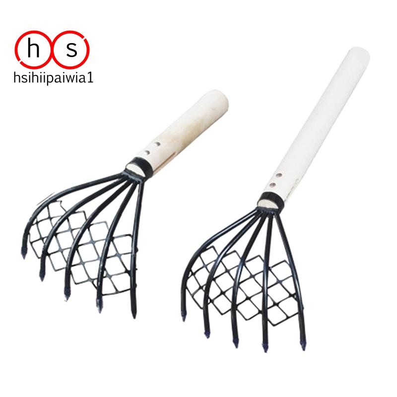 Small Nail Rake with Net Bag Small Rake Shell Digging Tool Sea Catching ...