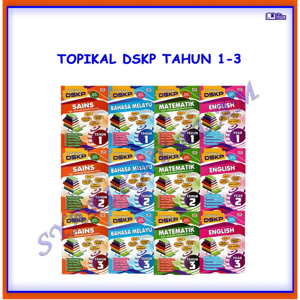 [ADM] BUKU LATIHAN : TOPIKAL DSKP TAHUN 1-3 EDISI 2025 | Shopee Malaysia